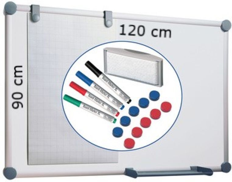 Tableau velleda Blanc Magnétique 120 cm x 90 cm - Maul