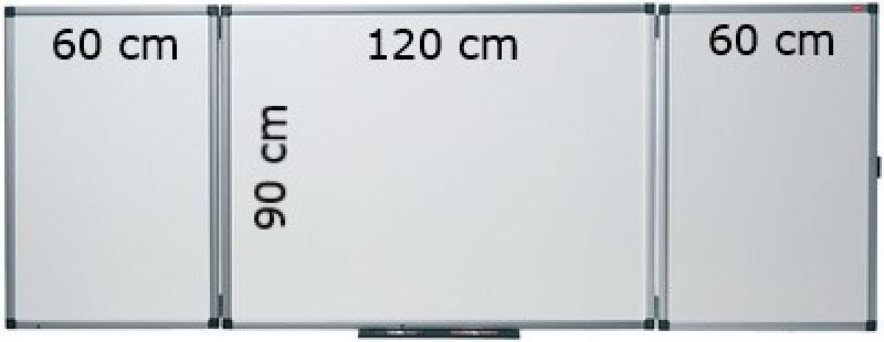 Tableau velleda Blanc Magnétique Tryptique 120 cm x 90 cm - Nobo