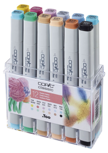 COPIC Marqueur professionnel, kit de 12 couleurs pastel - Achat/Vente ...