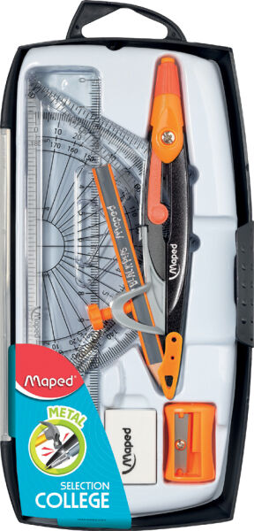 Maped Boîte de compas Metal Open, 8 pièces, couleurs - Achat/Vente ...