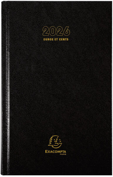 EXACOMPTA Agenda Carré Euro/Cents, 2024, 135 x 210 mm, noir - Achat ...