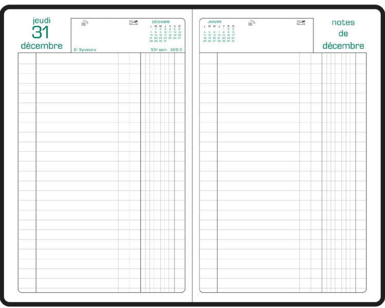 EXACOMPTA Agenda Carré Euro/Cents, 2024, 135 x 210 mm, noir - Achat ...